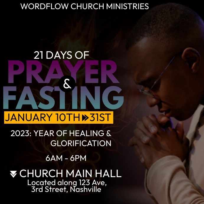 prayer and fasting poster Template | PosterMyWall