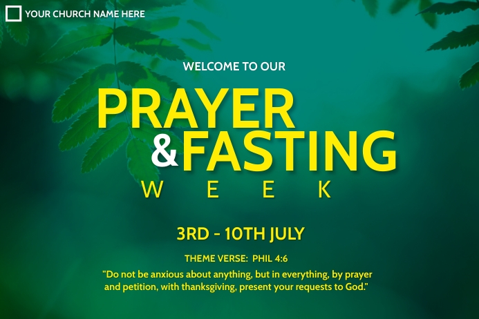 Copy of Green Prayer and Fasting Week Poster | PosterMyWall