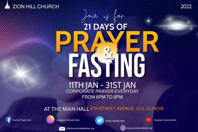 prayer and fasting poster Template | PosterMyWall