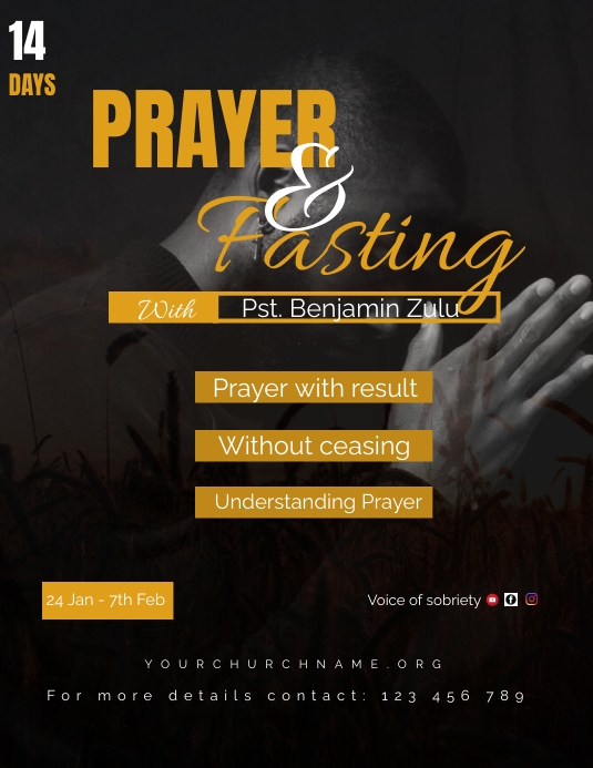 prayer and fasting poster Template | PosterMyWall