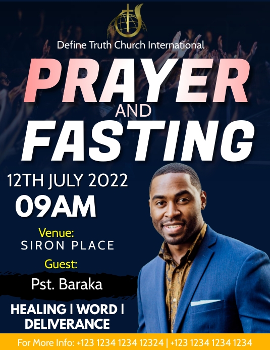 Prayer and fasting service Template | PosterMyWall