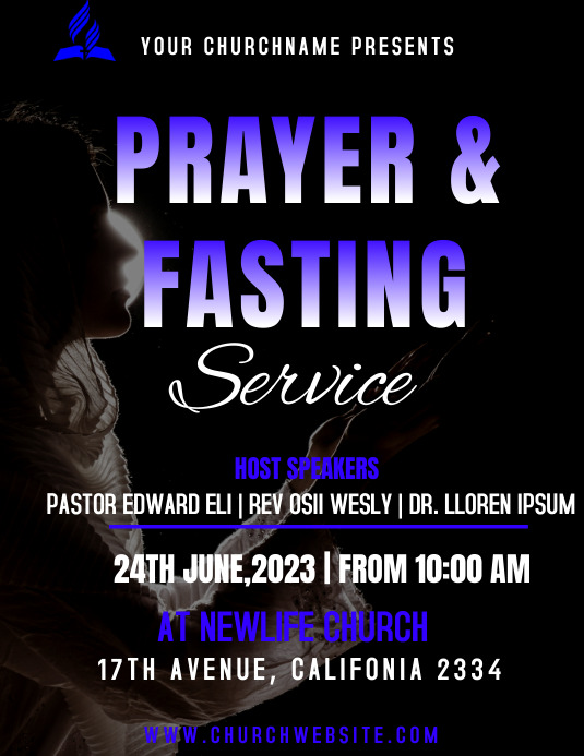 prayer and fasting service Template | PosterMyWall