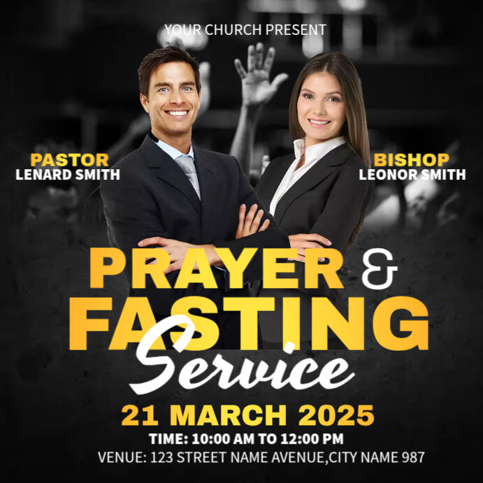 Prayer And Fasting Service Template | PosterMyWall