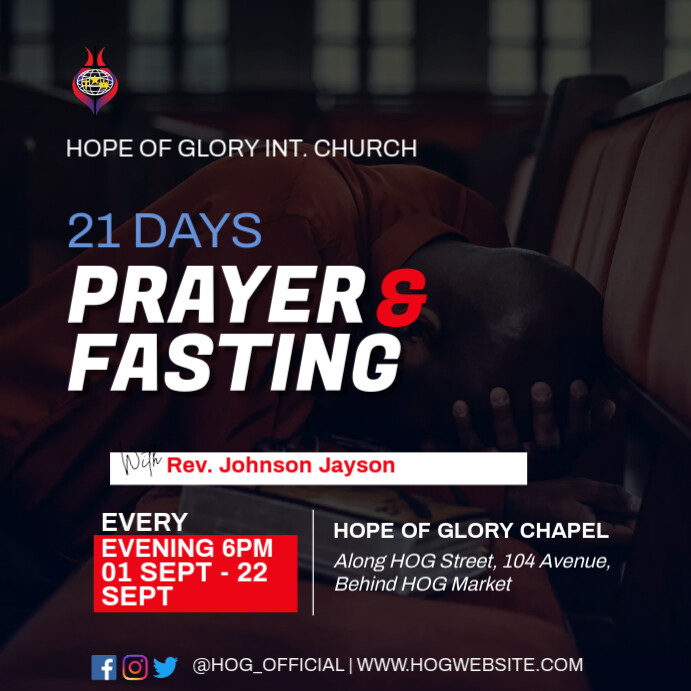 Prayer and fasting service Template | PosterMyWall