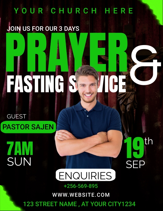 Prayer and fasting service Templat | PosterMyWall