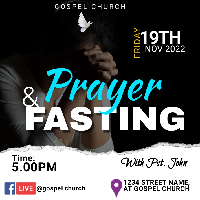 prayer and fasting Template | PosterMyWall