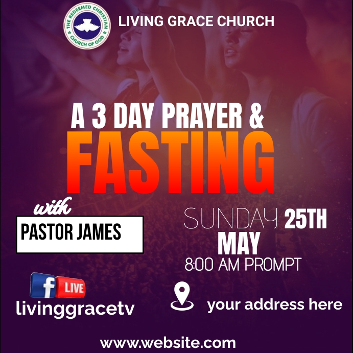 Prayer and fasting template | PosterMyWall