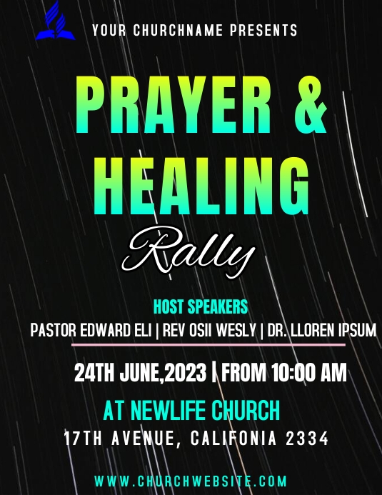 prayer and healing rally Template | PosterMyWall