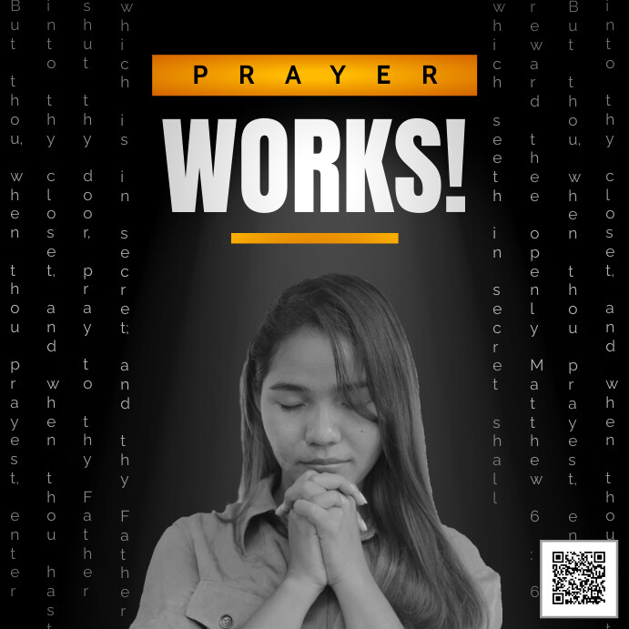 Prayer Bible Verse Design Template | PosterMyWall