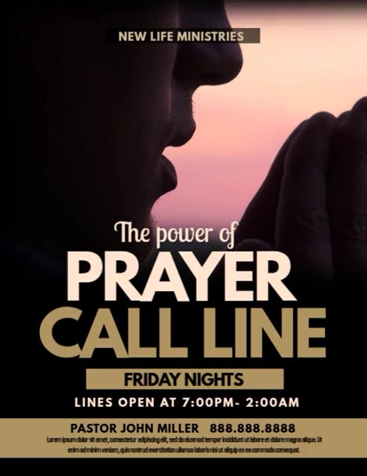prayer call line Template | PosterMyWall