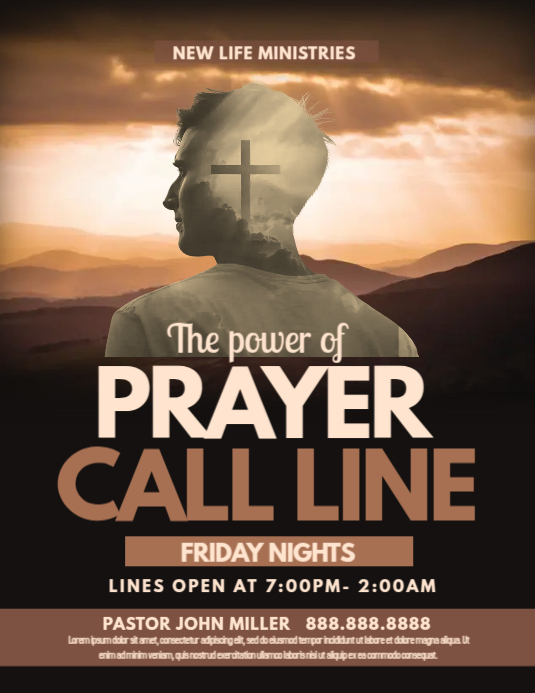 Copy of prayer call line | PosterMyWall