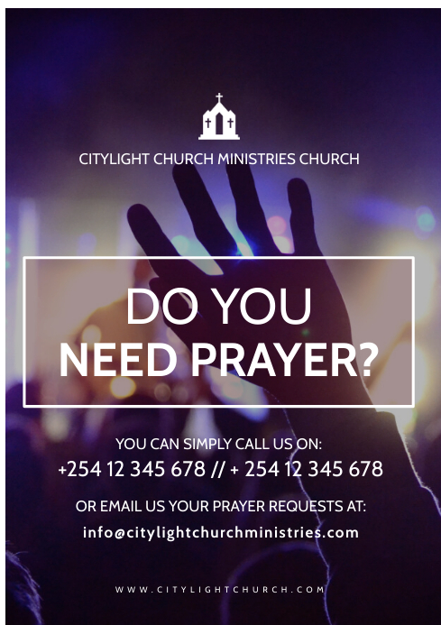 prayer church flyer Template | PosterMyWall