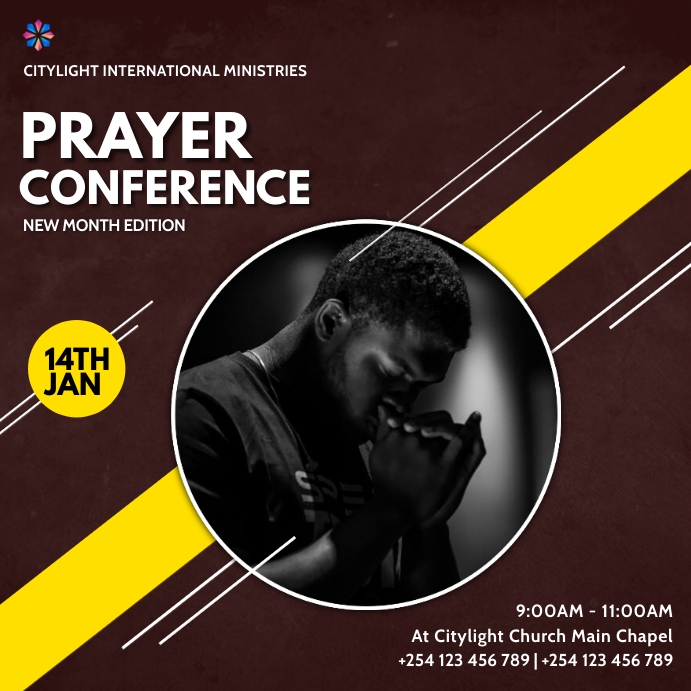 prayer conference church flyer template | PosterMyWall