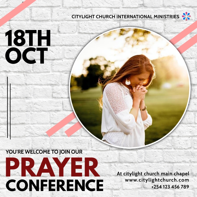 prayer conference church flyer template | PosterMyWall