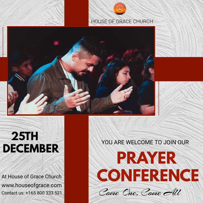 prayer conference church poster design Template | PosterMyWall
