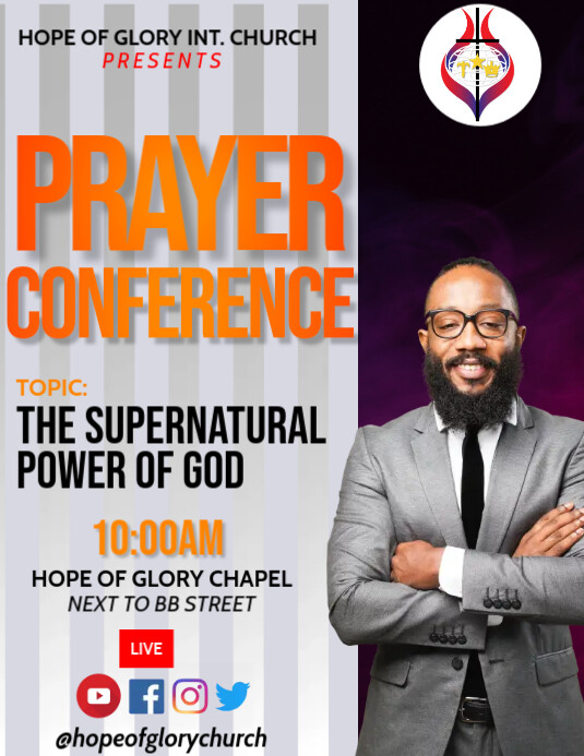 Prayer Conference Template | PosterMyWall
