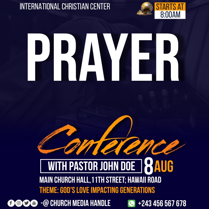 Copy of prayer conference | PosterMyWall