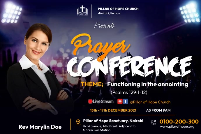Prayer conference Template | PosterMyWall
