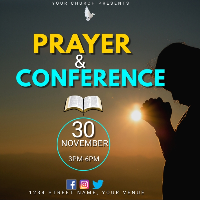 prayer conference Template | PosterMyWall