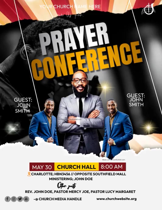prayer conference Template | PosterMyWall