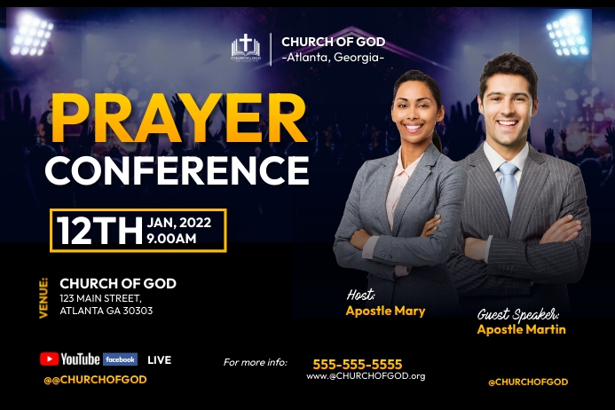 Prayer Conference Template | PosterMyWall