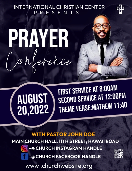 Copy of prayer conference | PosterMyWall