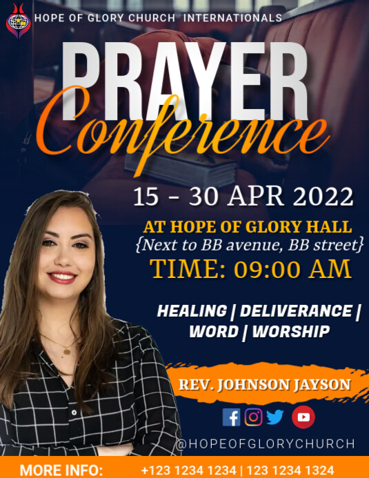 Prayer conference Template | PosterMyWall