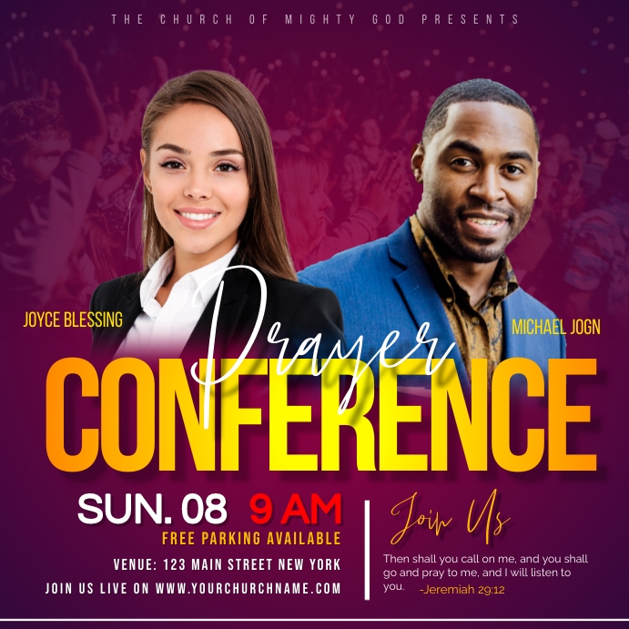Prayer Conference Template | PosterMyWall