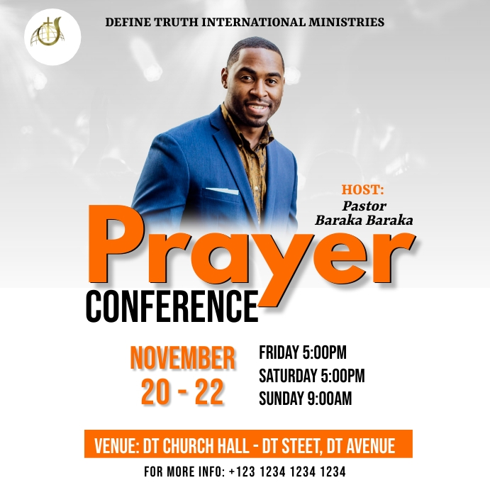 Prayer Conference Template | PosterMyWall