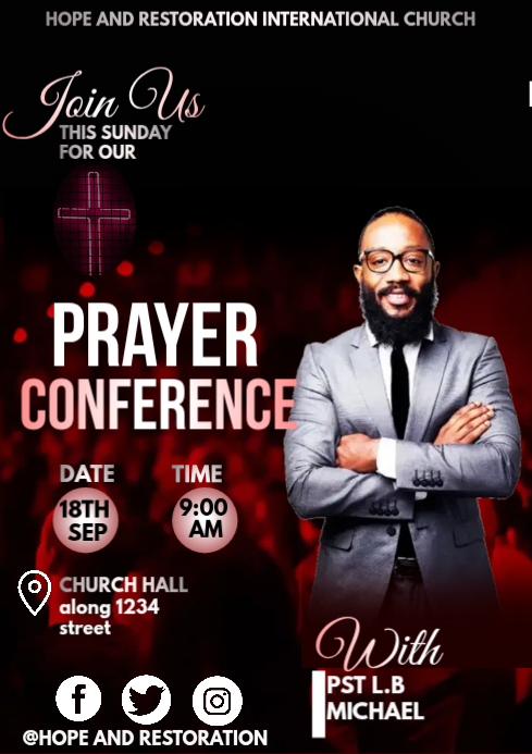 Prayer conference Template | PosterMyWall