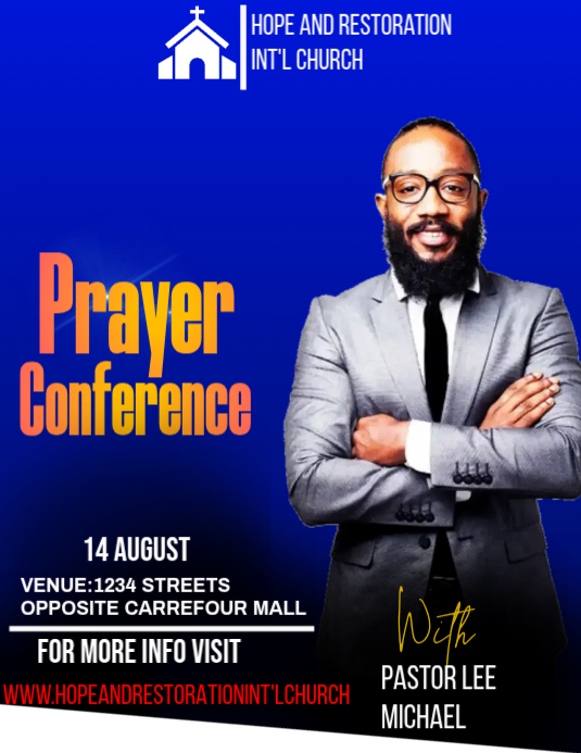 Copy of prayer conference | PosterMyWall