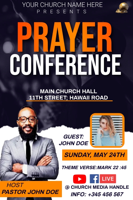 prayer conference Template | PosterMyWall