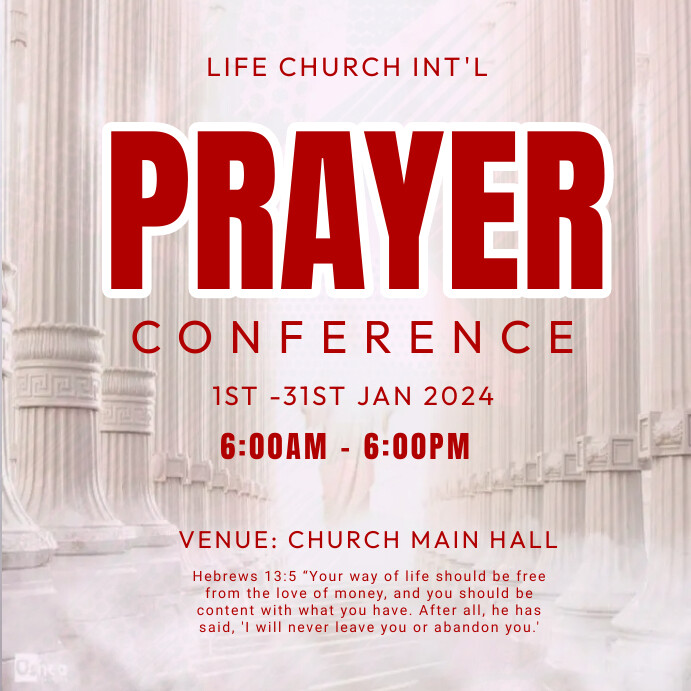 prayer conference Template | PosterMyWall