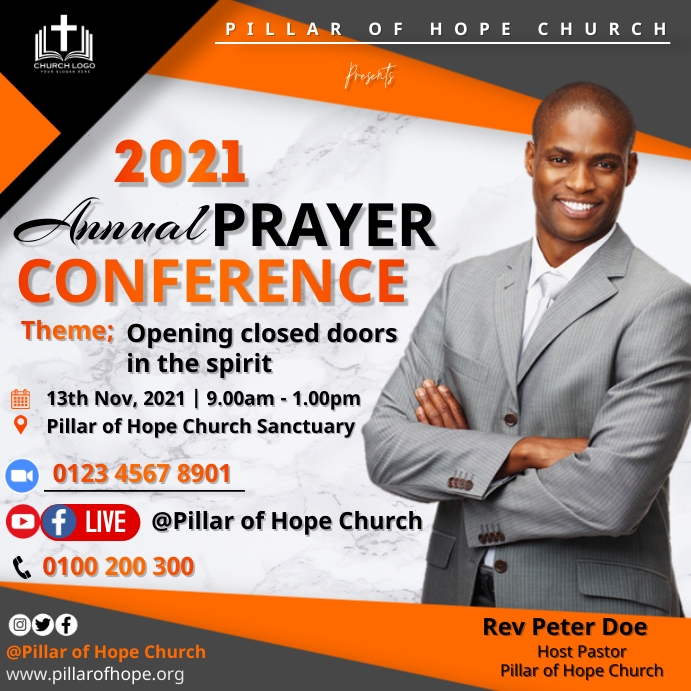 prayer conference Template | PosterMyWall
