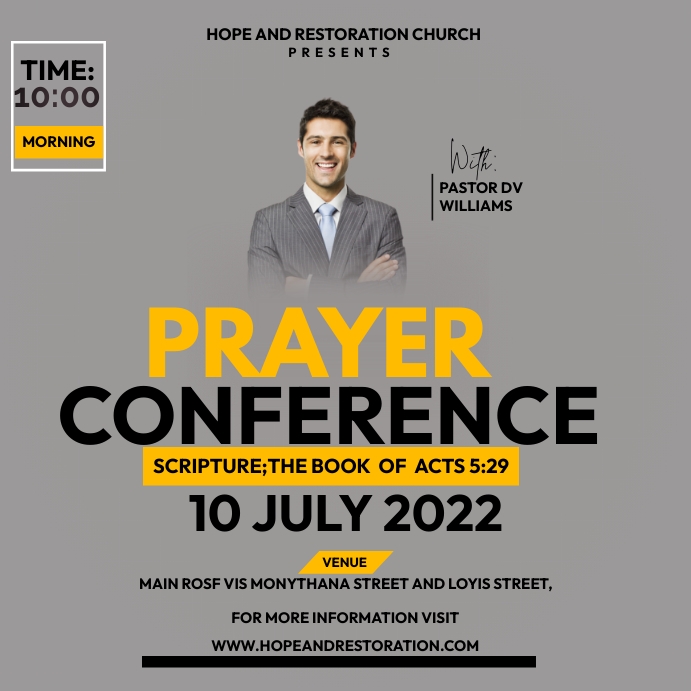 prayer conference Template | PosterMyWall