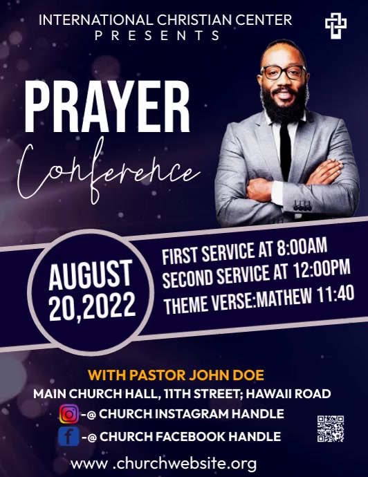 การประชุมอธิษฐาน เทมเพลต | PosterMyWall