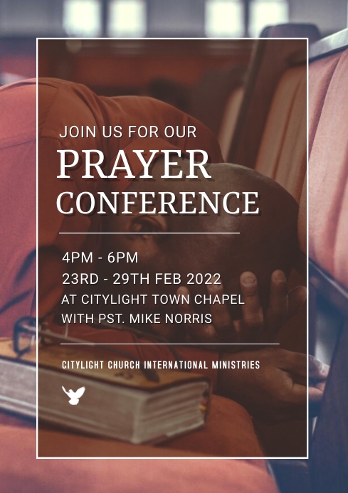 prayer conference flyer design Template | PosterMyWall