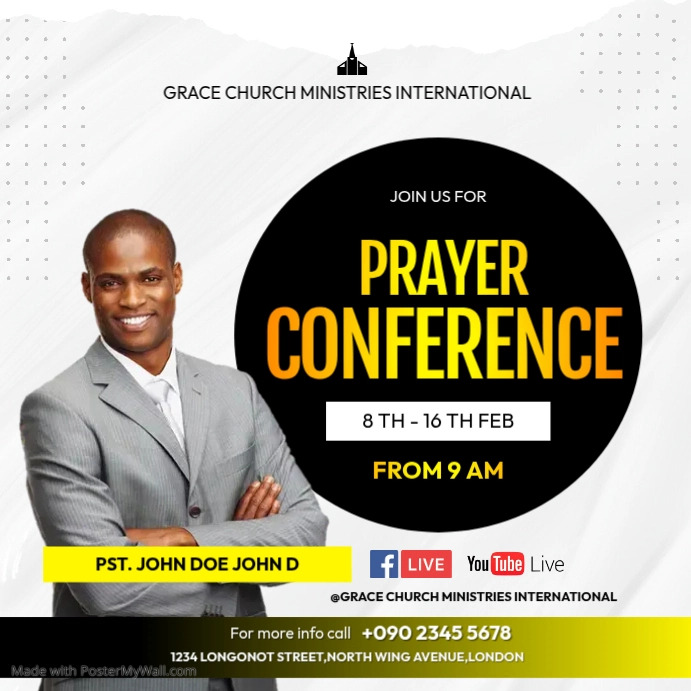 PRAYER CONFERENCE FLYER Template | PosterMyWall