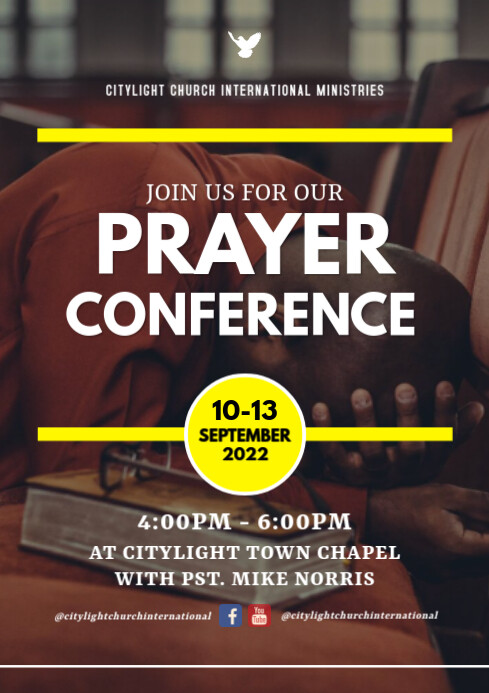 prayer conference flyer template | PosterMyWall
