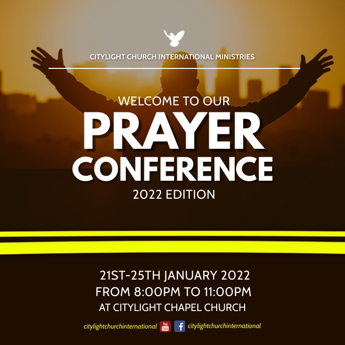 prayer conference flyer template | PosterMyWall
