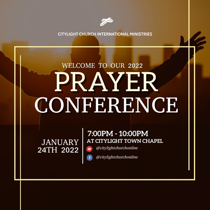 Folleto de Plantilla de Volante de Conferencia de Oración de | PosterMyWall