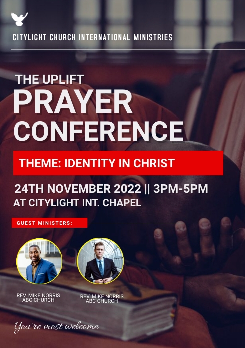 prayer conference flyer template | PosterMyWall