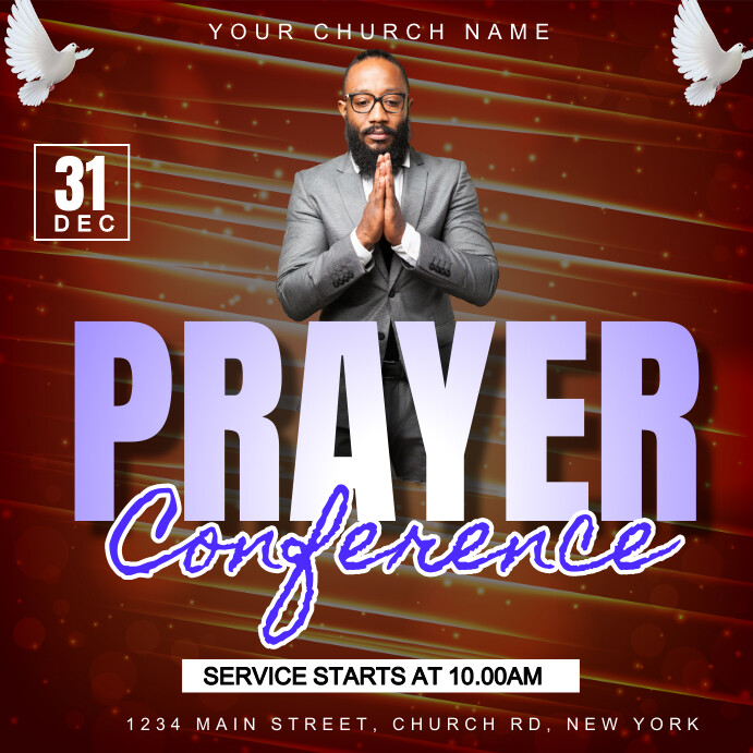 prayer conference instagram post Template | PosterMyWall
