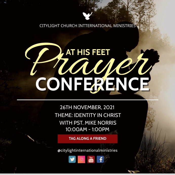 prayer conference poster/flyer design Template | PosterMyWall