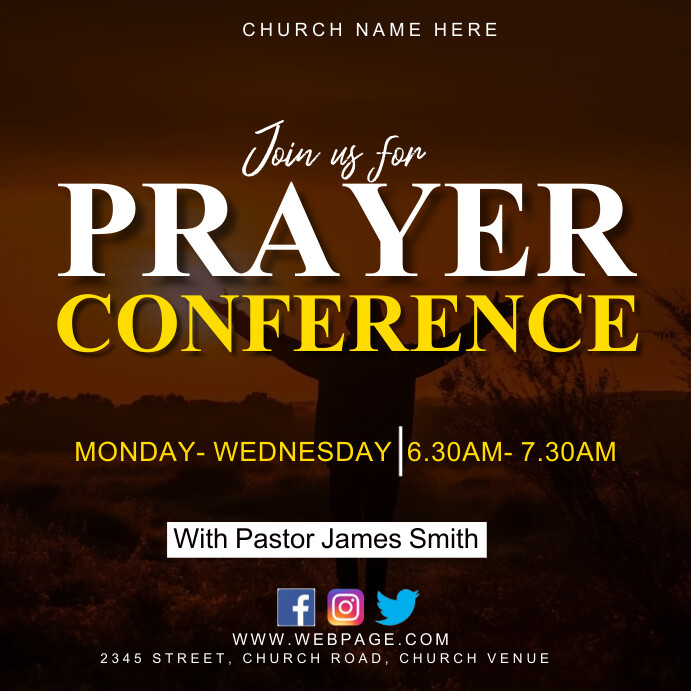 Prayer conference Template | PosterMyWall