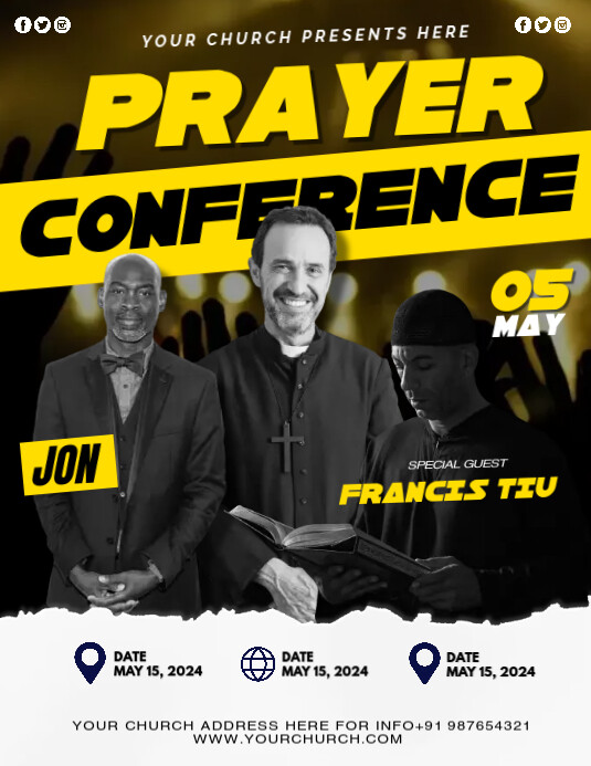 Modèle PRAYER CONFERENCE.A | PosterMyWall