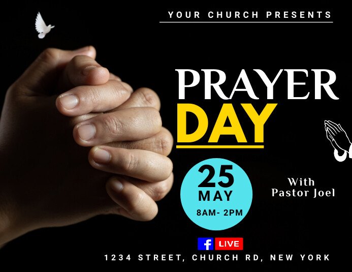 prayer day, prayer event, pray, prayer poster Template | PosterMyWall