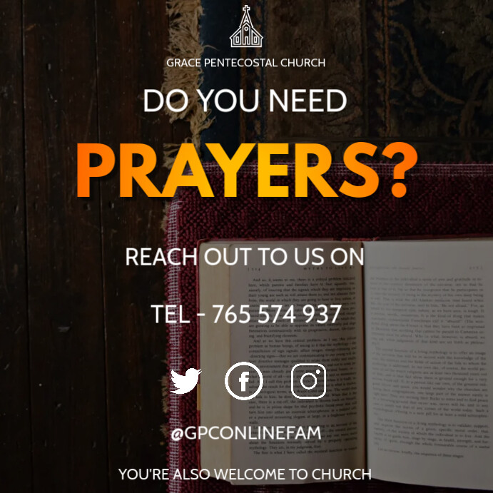 Prayer Template | PosterMyWall