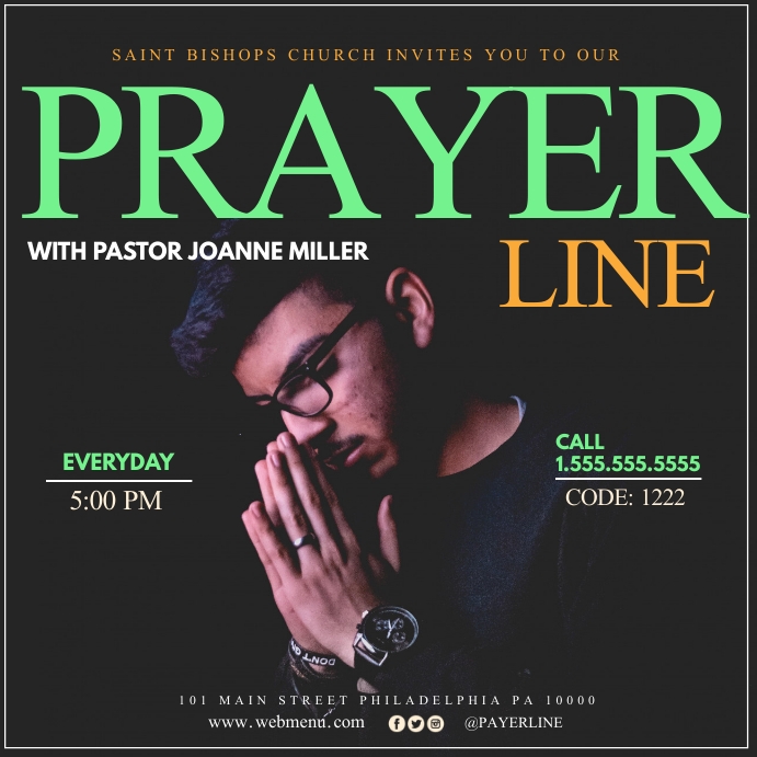 Prayer Template | PosterMyWall