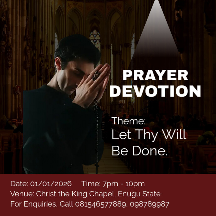 Prayer Devotion Social Media Flyer Instagram Template | PosterMyWall